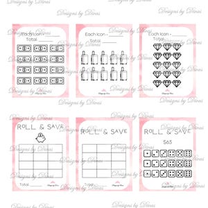 Bundle - Mini Savings Challenge Trackers, Low Budget, Cash Stuffing ...