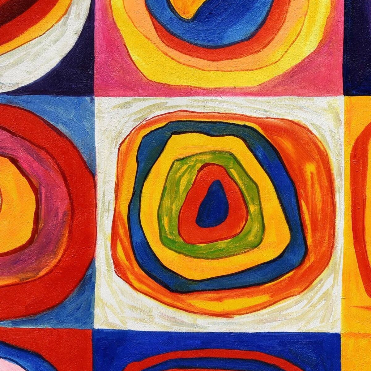 Wassily Kandinsky Color Study Squares I98521 80 X 110 Cm Exquisite Oil ...