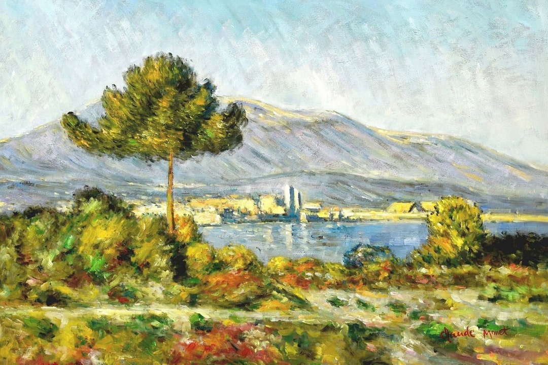 Claude Monet View of Antibes From Notre Dame D98846 60 X 90 - Etsy