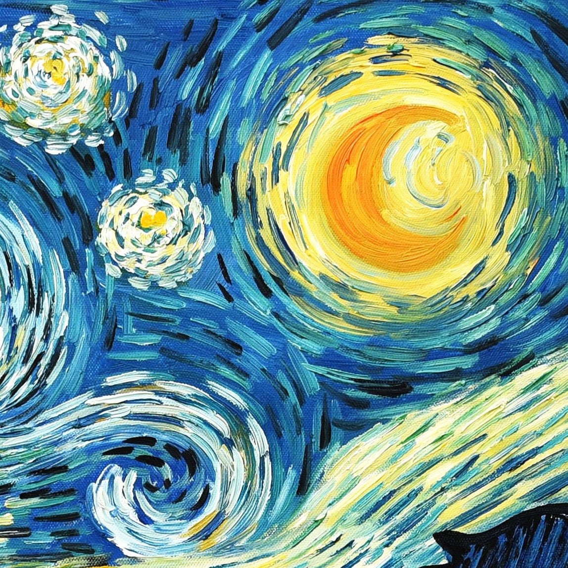 Vincent Van Gogh - Starry Night B98786 40 X 50 Cm Excellent Oil ...