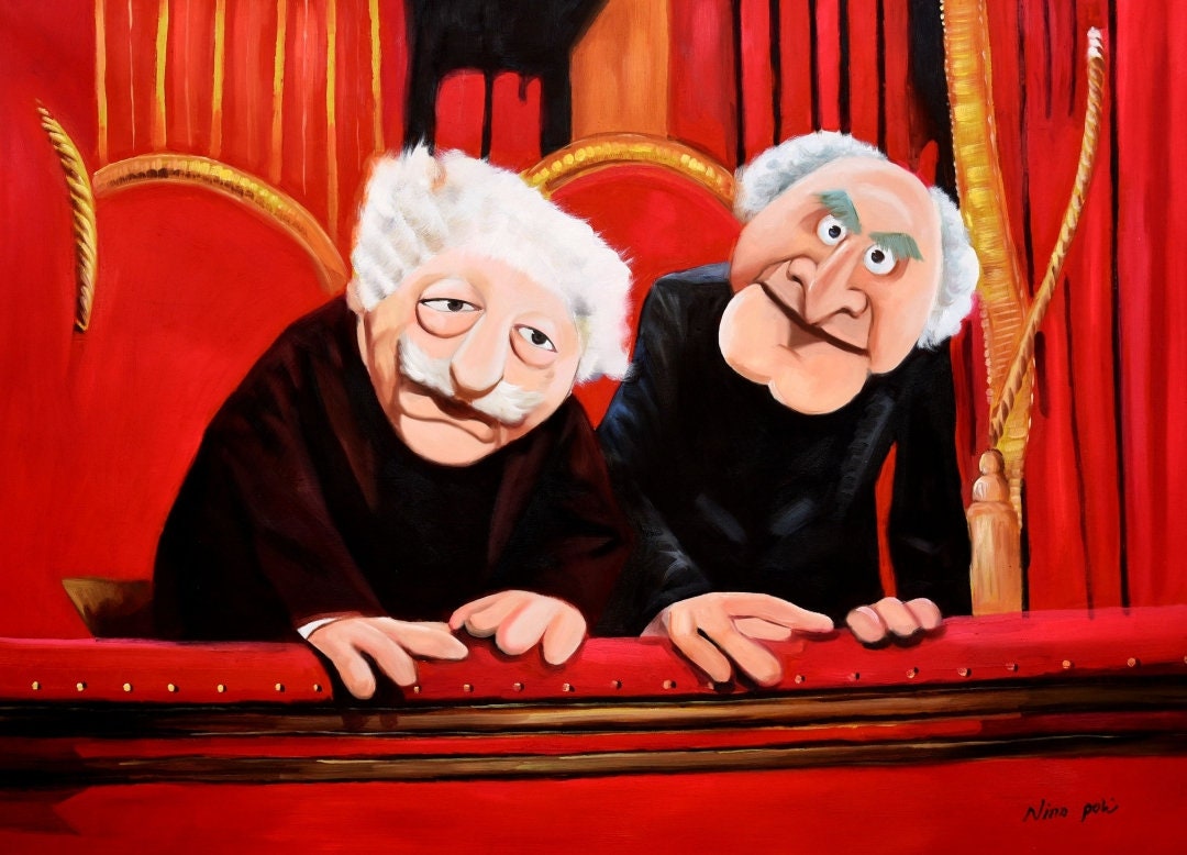 Muppet Grandpas Waldorf & Statler Pop Art I99224 80 X 110 Cm - Etsy