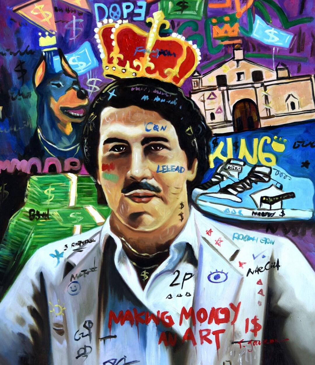 King Pablo Escobar C99466 50 X 60 Cm Pop Art Painting - Etsy