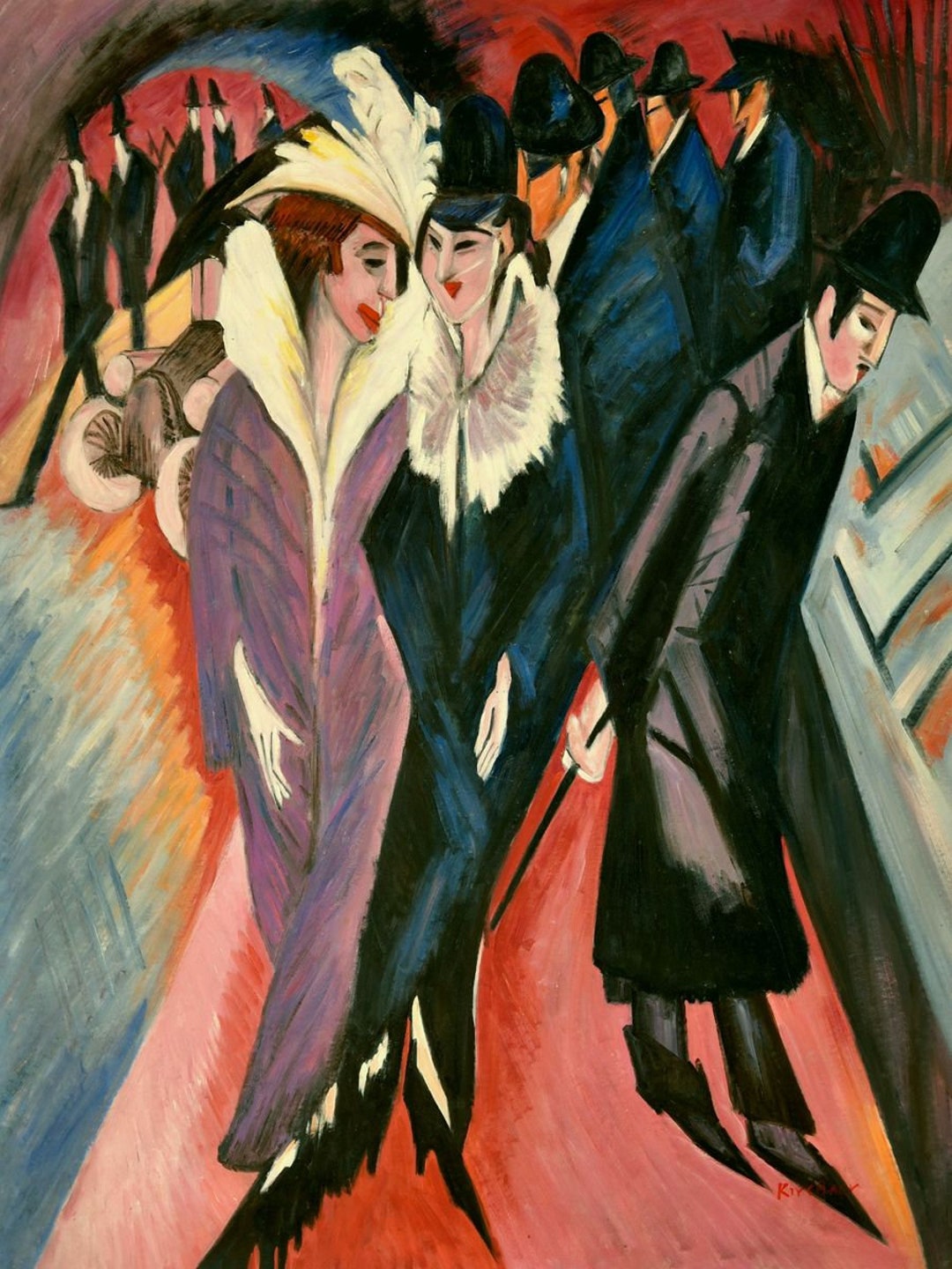 Ernst Ludwig Kirchner Street Scene Berlin K99372 90 X 120 Cm Exquisite ...
