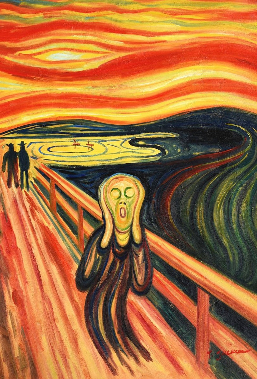 Edvard Munch the Scream D98417 60 X 90 Cm Hand-painted Oil Painting ...