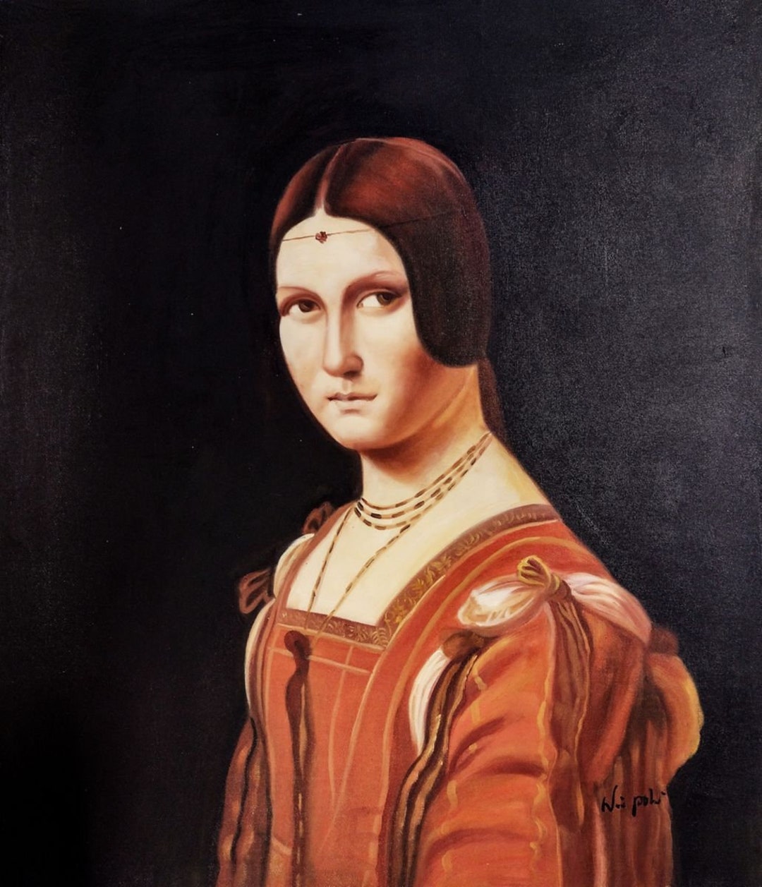 Leonardo Da Vinci Portrait Of Lucrezia Crivelli C84274 50 X Etsy
