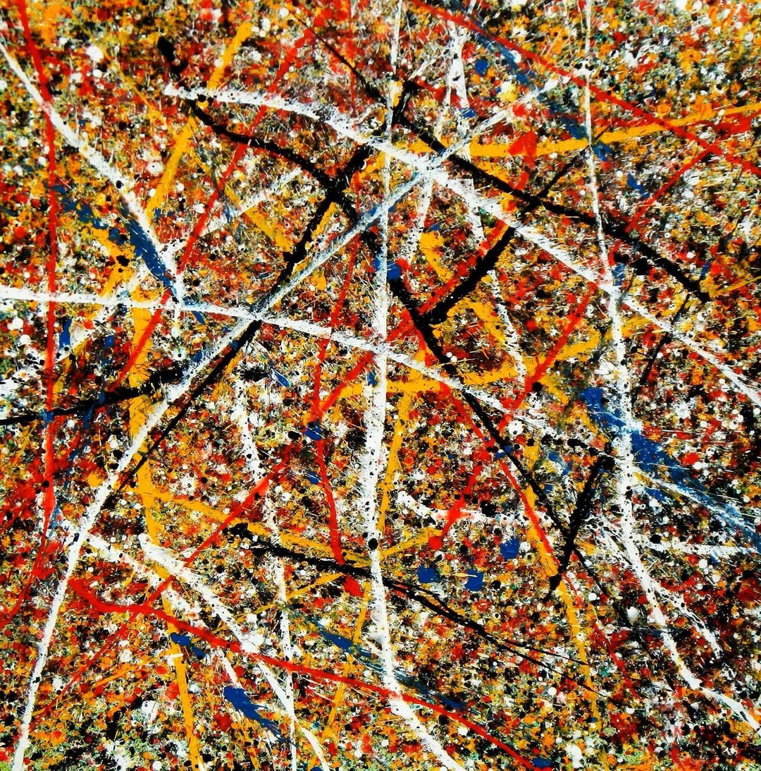 Homage of Pollock Number 2 M95307 120 X 120 Cm Abstract Oil Painting - Etsy