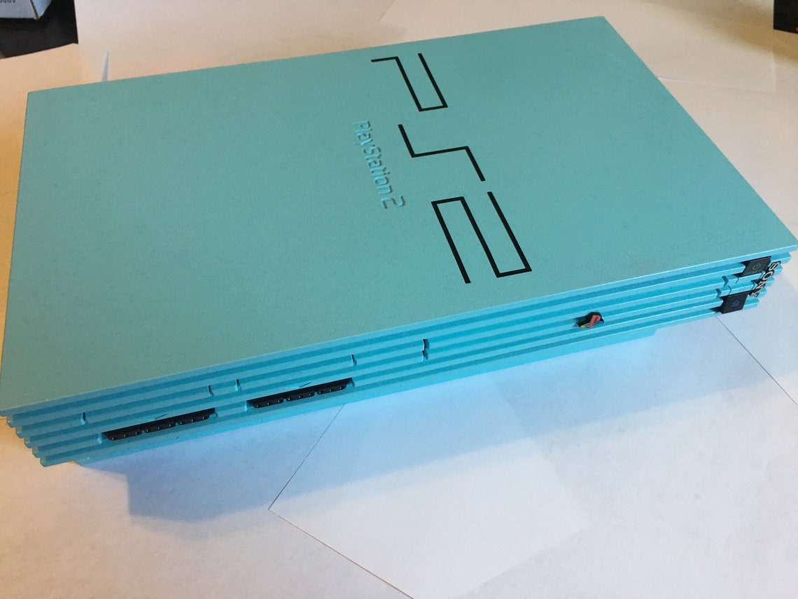 Blue Colored Playstation 2 PS2 Console - Etsy