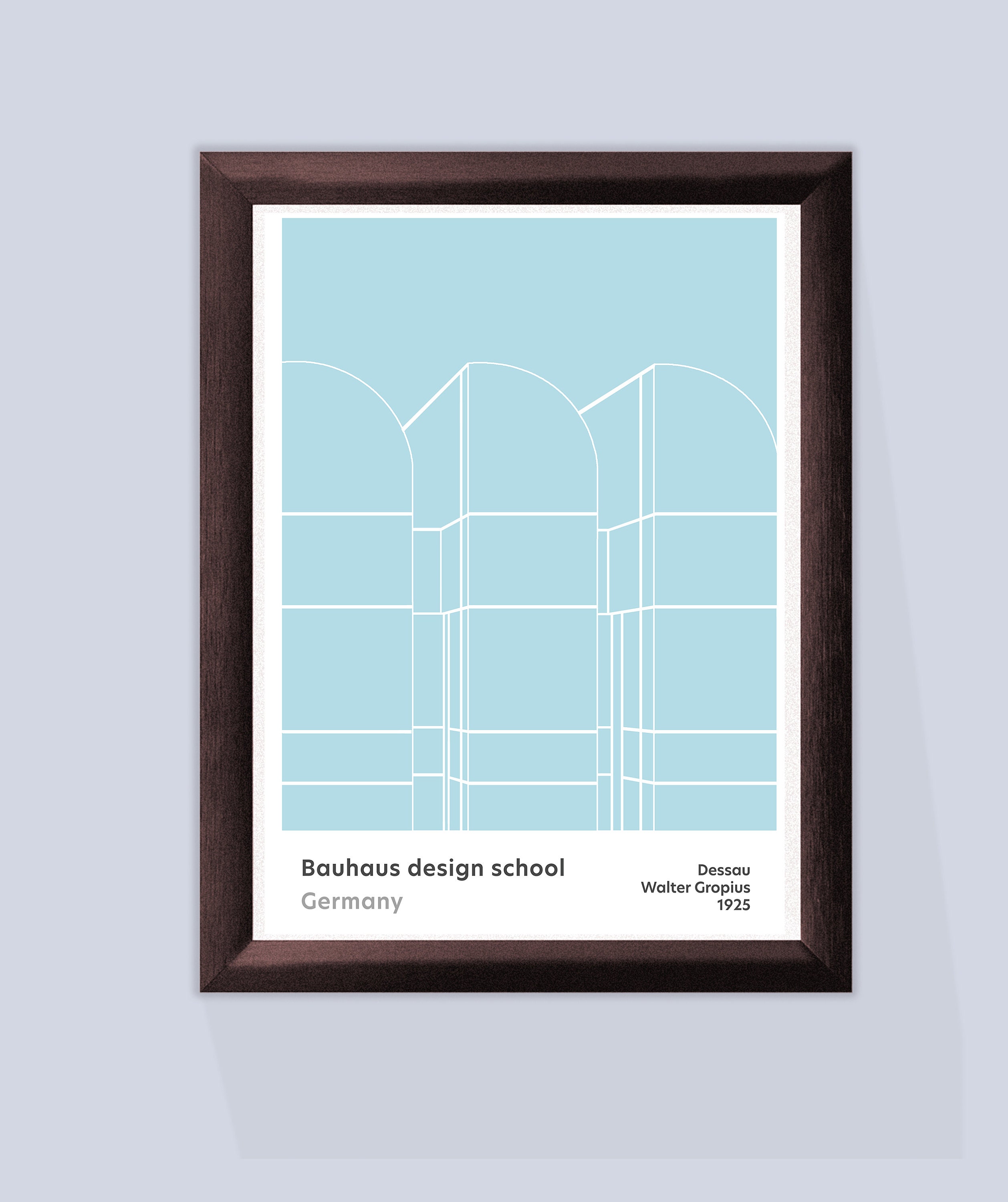 Bauhaus Design School Architecture Minimalist Illustration Blueprint ...