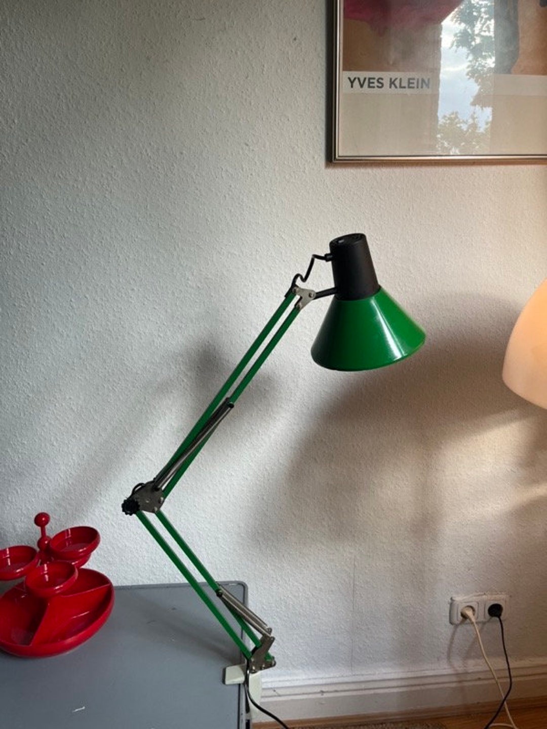 STUDIOSECONDLOVE MASSIVE BELGIUM Green Vintage Architect Lamp Clamp ...