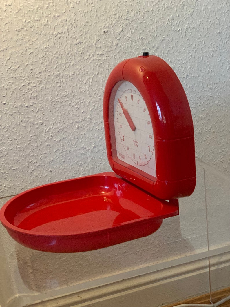 STUDIOSECONDLOVE VINTAGE Red EKS Kitchen Scale Wall Scale Space Age Pop ...