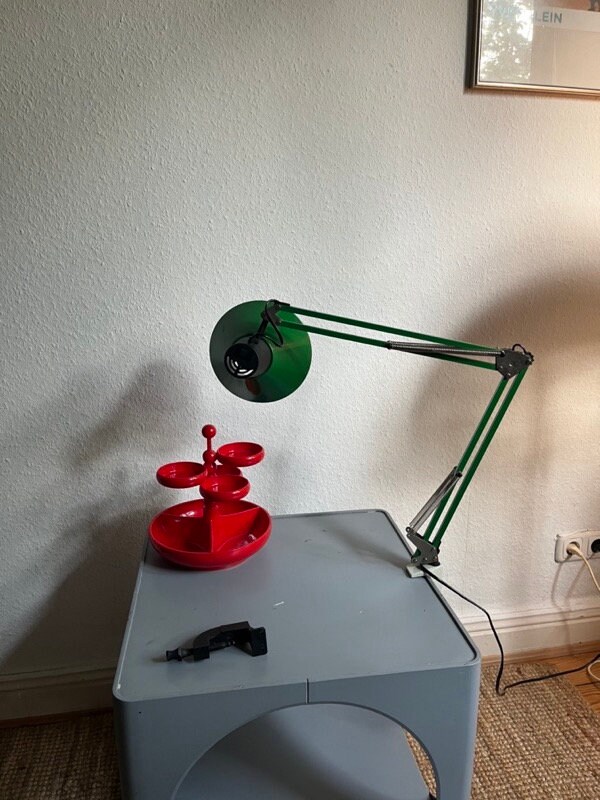 STUDIOSECONDLOVE MASSIVE BELGIUM Green Vintage Architect Lamp Clamp ...