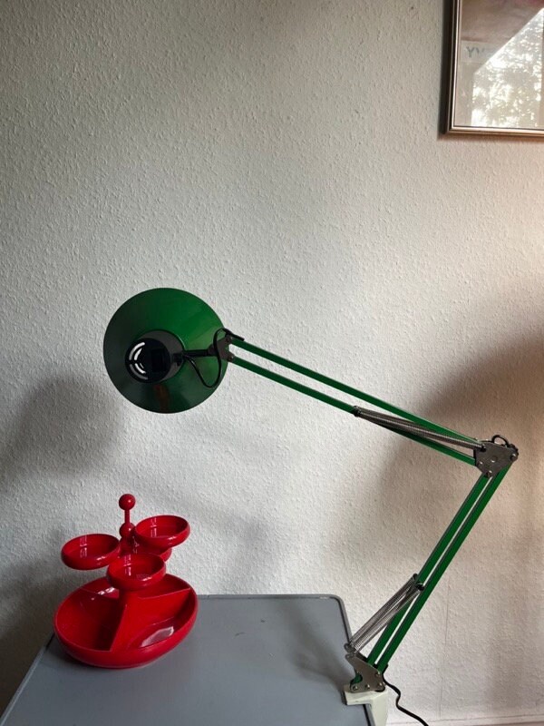 STUDIOSECONDLOVE MASSIVE BELGIUM Green Vintage Architect Lamp Clamp ...