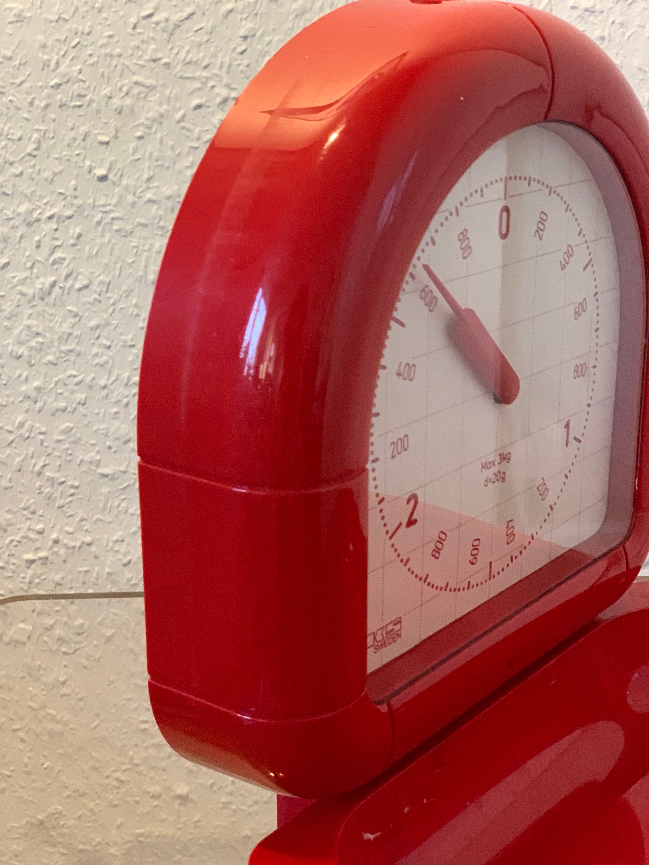 STUDIOSECONDLOVE VINTAGE Red EKS Kitchen Scale Wall Scale Space Age Pop ...