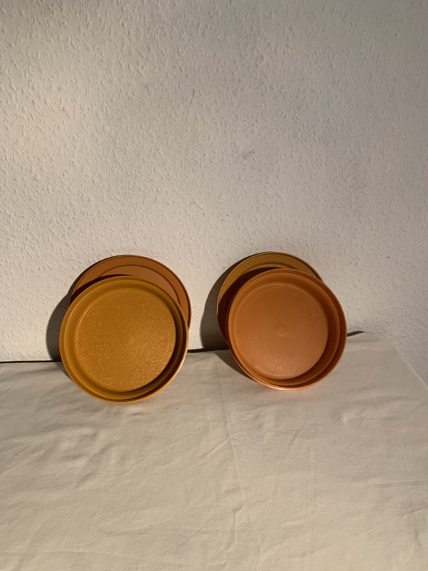 Food Containers Tupperware Set 1970s Vintage Round Orange - Etsy