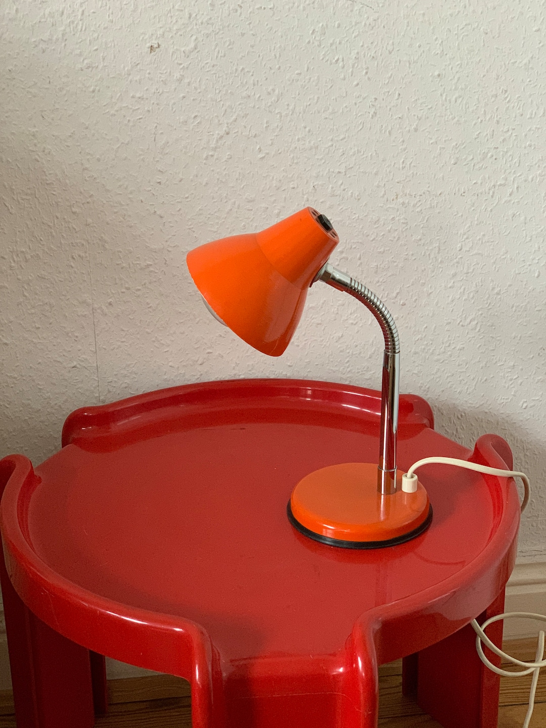 STUDIOSECONDLOVE NF Luminaires Table Lamp Orange Chrome 70s 60s Space ...