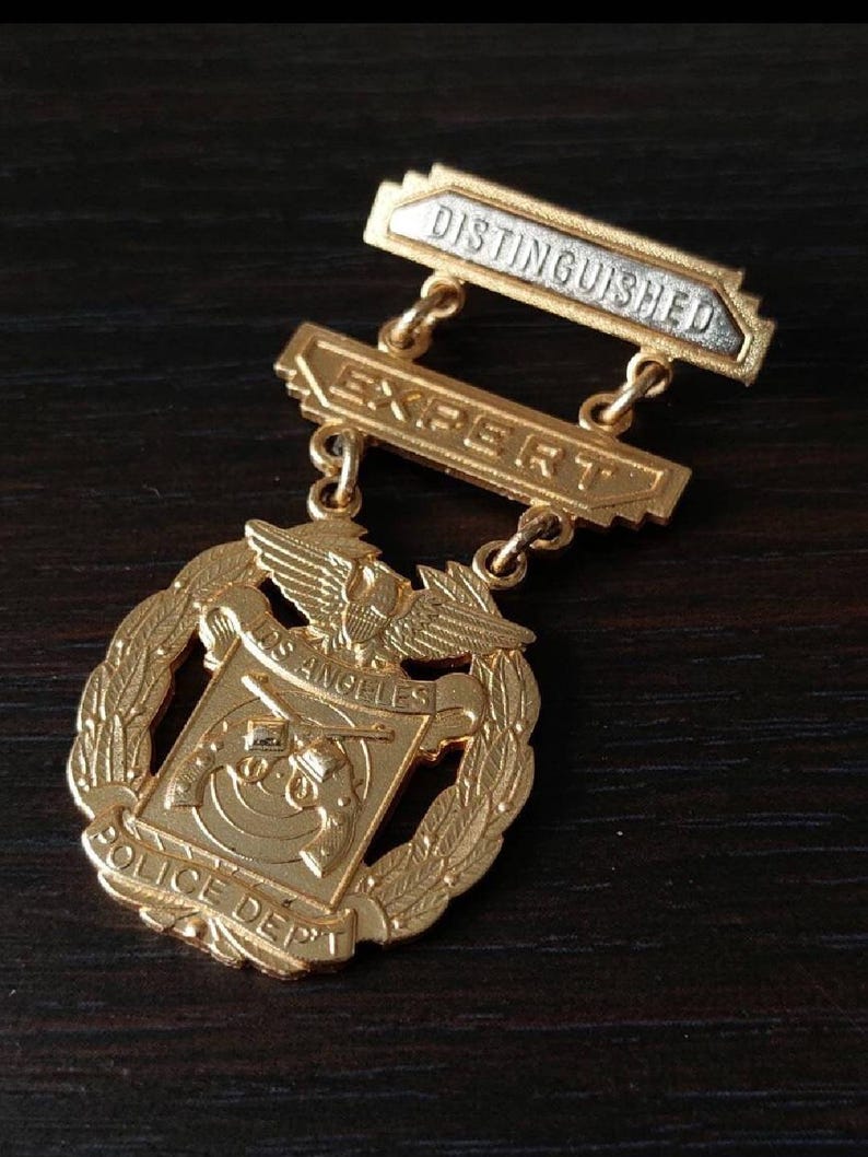 Los Angeles Police Department Shooting Medal DISTINGUISHED EXPERT LAPD ...