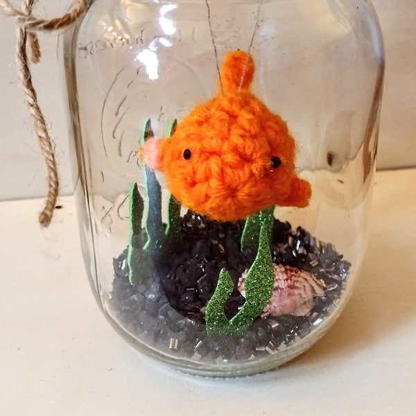 Crochet Fish in Jar - Etsy