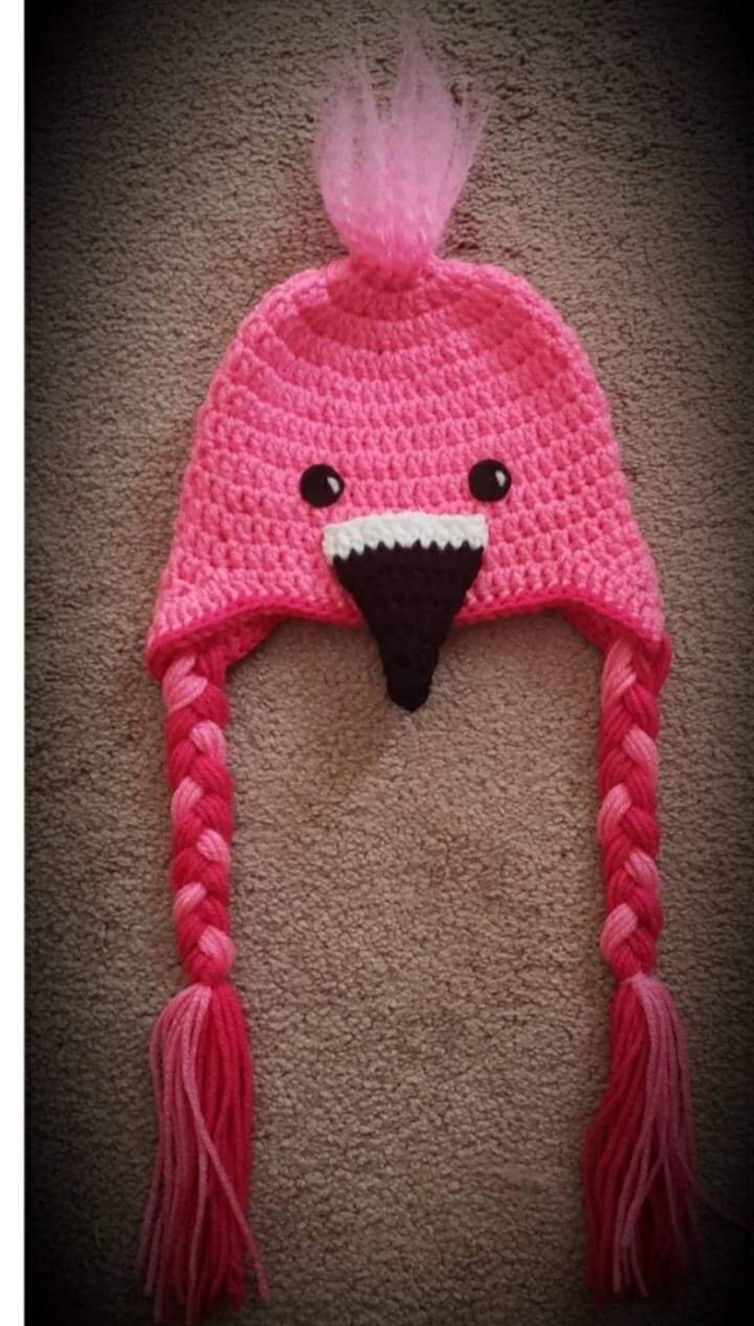 Flamingo Crochet Hat, Pink Flamingo Crochet Hat, Gifts for Flamingo ...