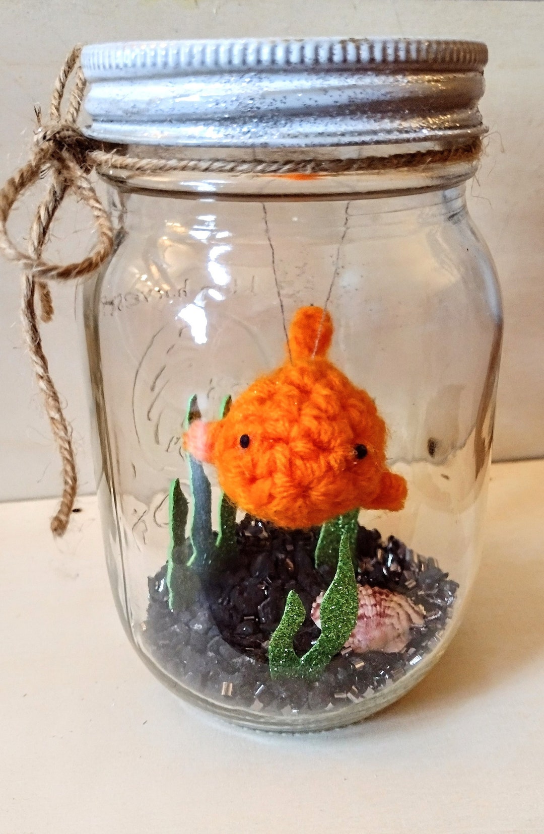 Pet Fish in a Jar, -choose Your Fish Color, Goldfish in a Jar, No Mess ...