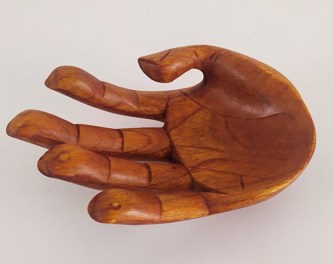 Signed Handcarved Wood Hand Sculpture From Suar Wood - Etsy