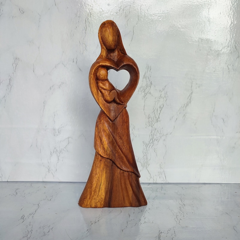 Mother and Son Sculpture - Etsy