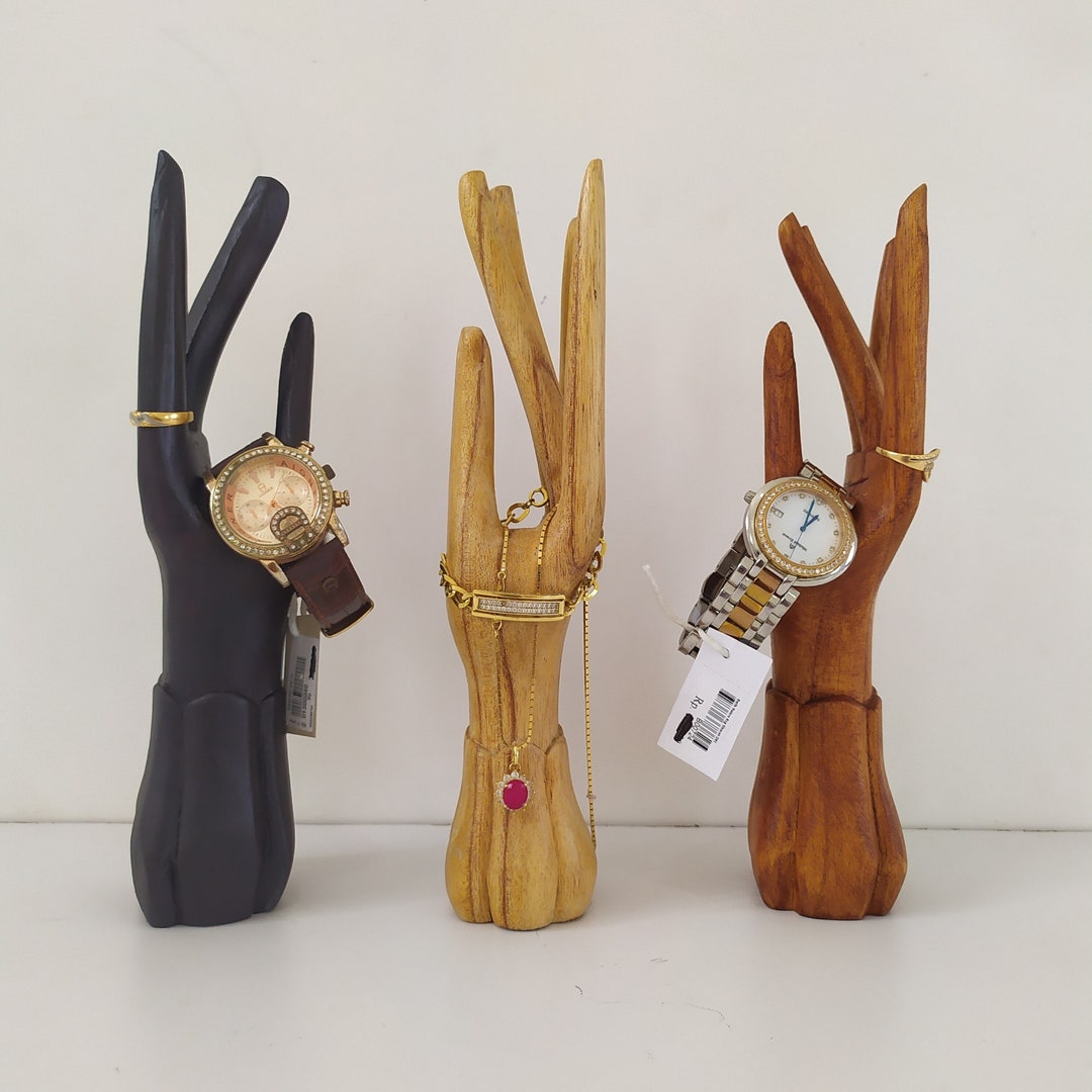 Hand Jewelry Display, Wooden Hand Displays for Rings, Bracelets and ...