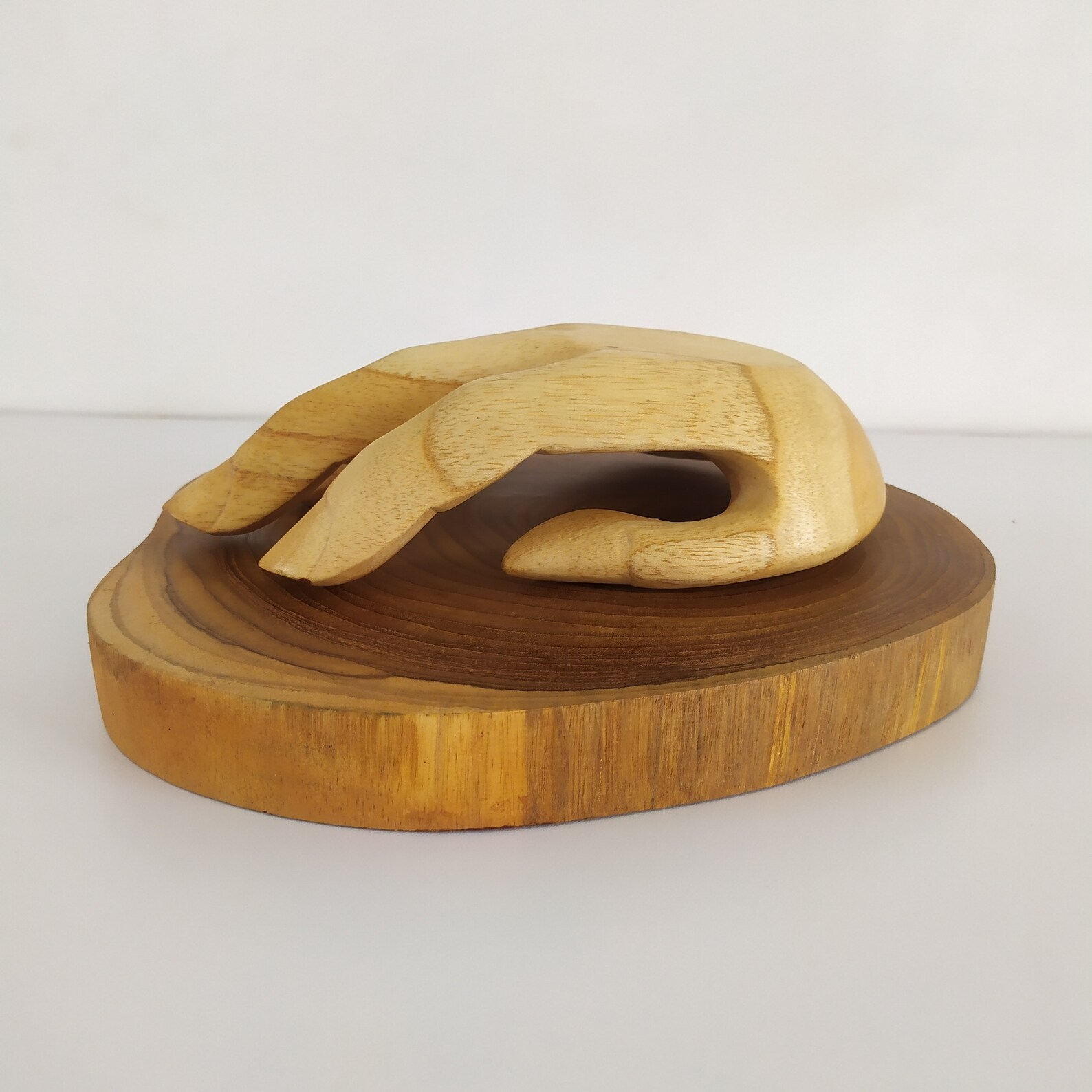 Wood Hand Carving. Wooden Hand Sculpture Praise and Gratitude. - Etsy