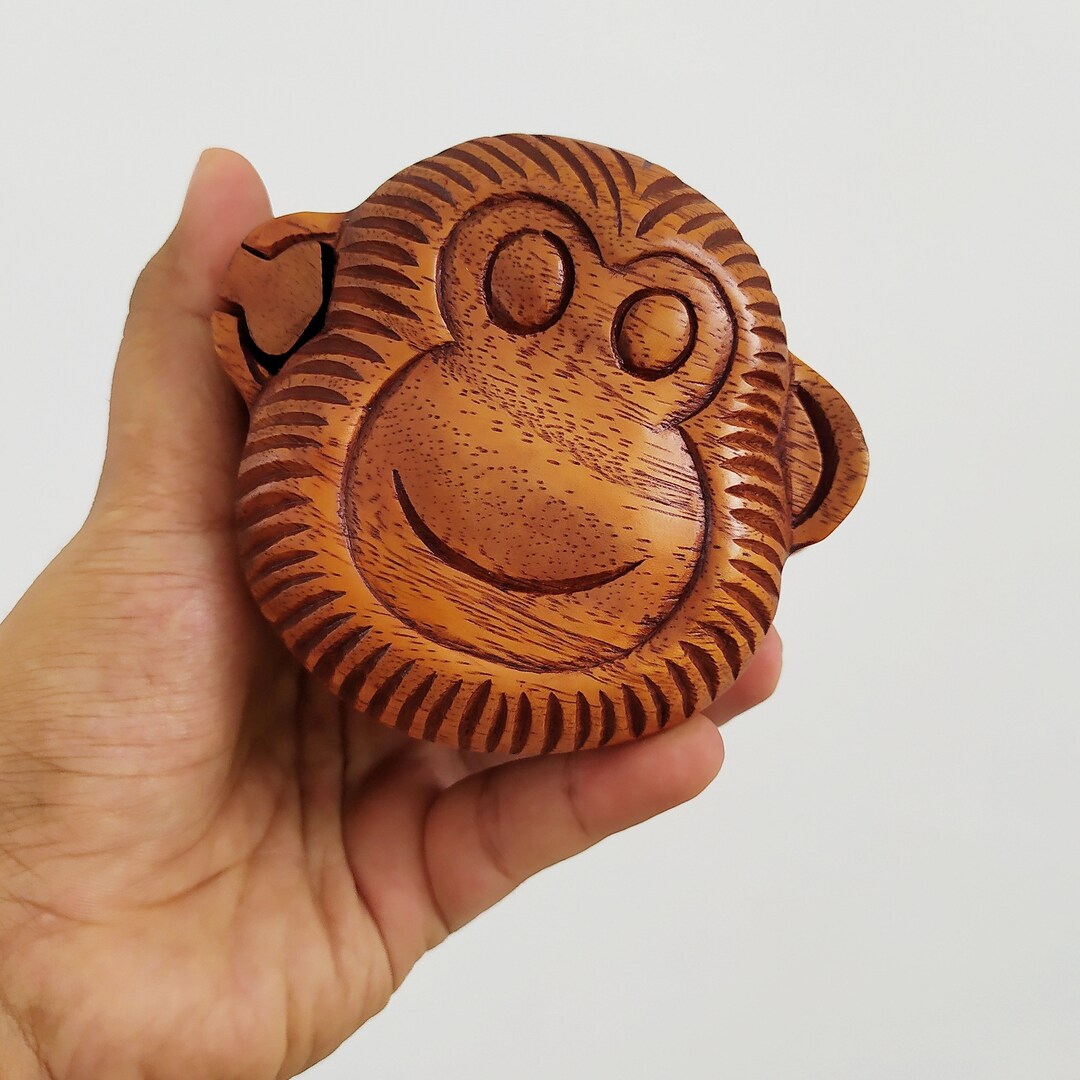 Beautiful Wooden Jewelry Box / Monkey Puzzle Box / Handcrafted Puzzle ...