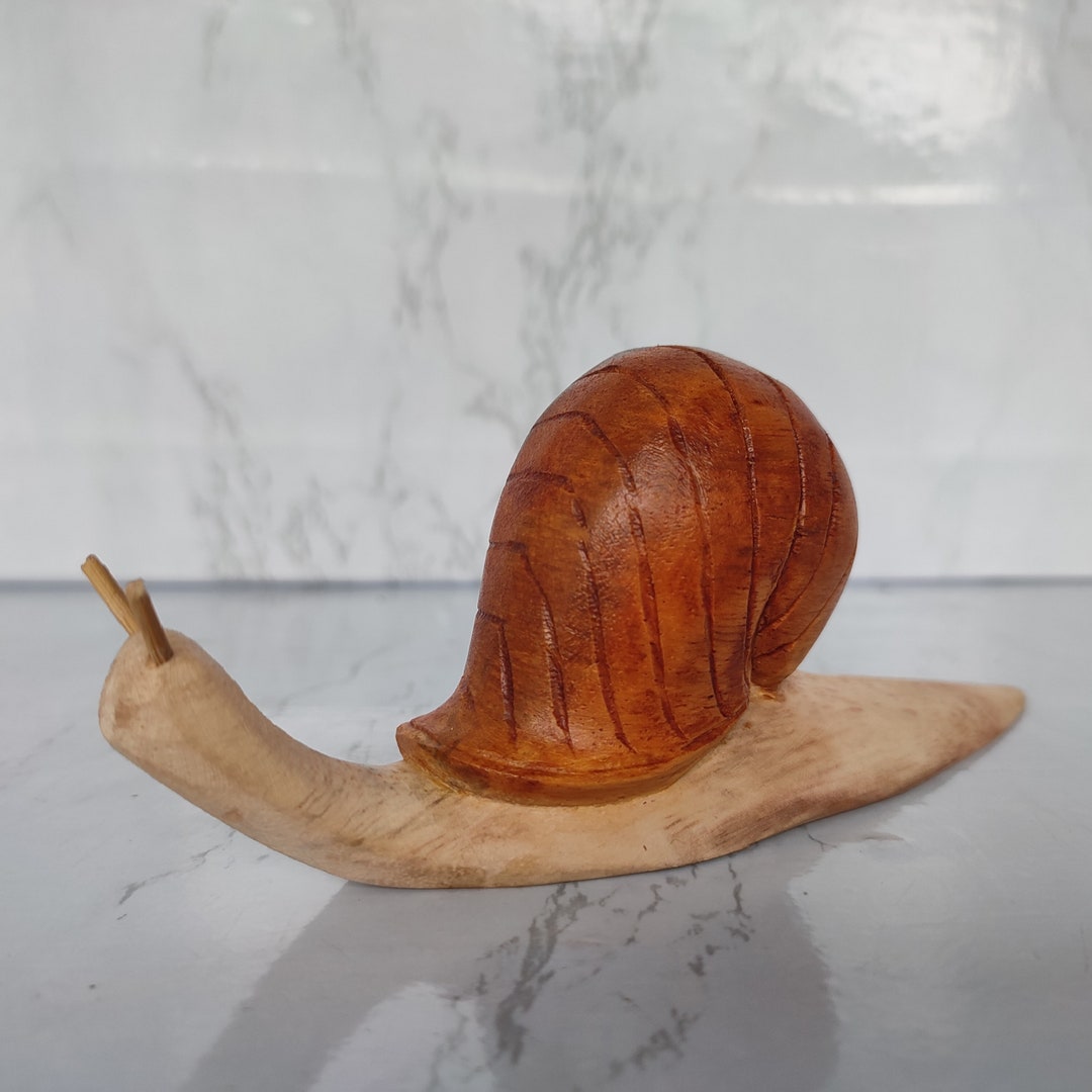 Wooden Snail Statue - Wooden Statue - Conch Statue - Snail - Etsy