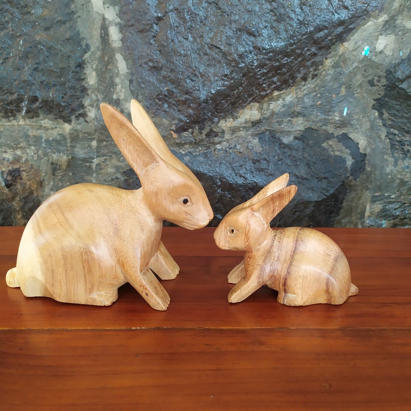 Wooden Rabbits - Etsy