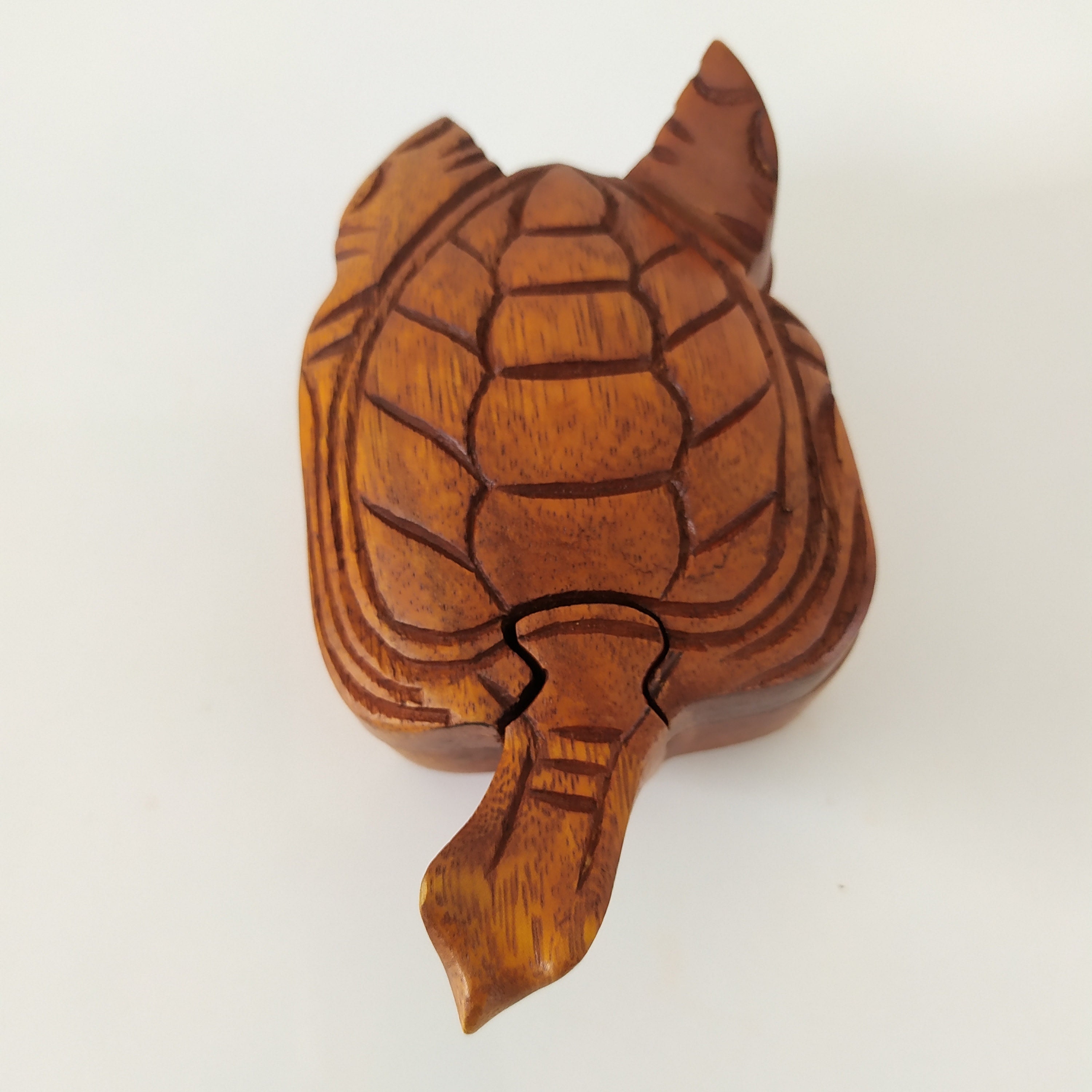 Beautiful Wooden Jewelry Box / Turtle Puzzle Box / Handcrafted Puzzle ...