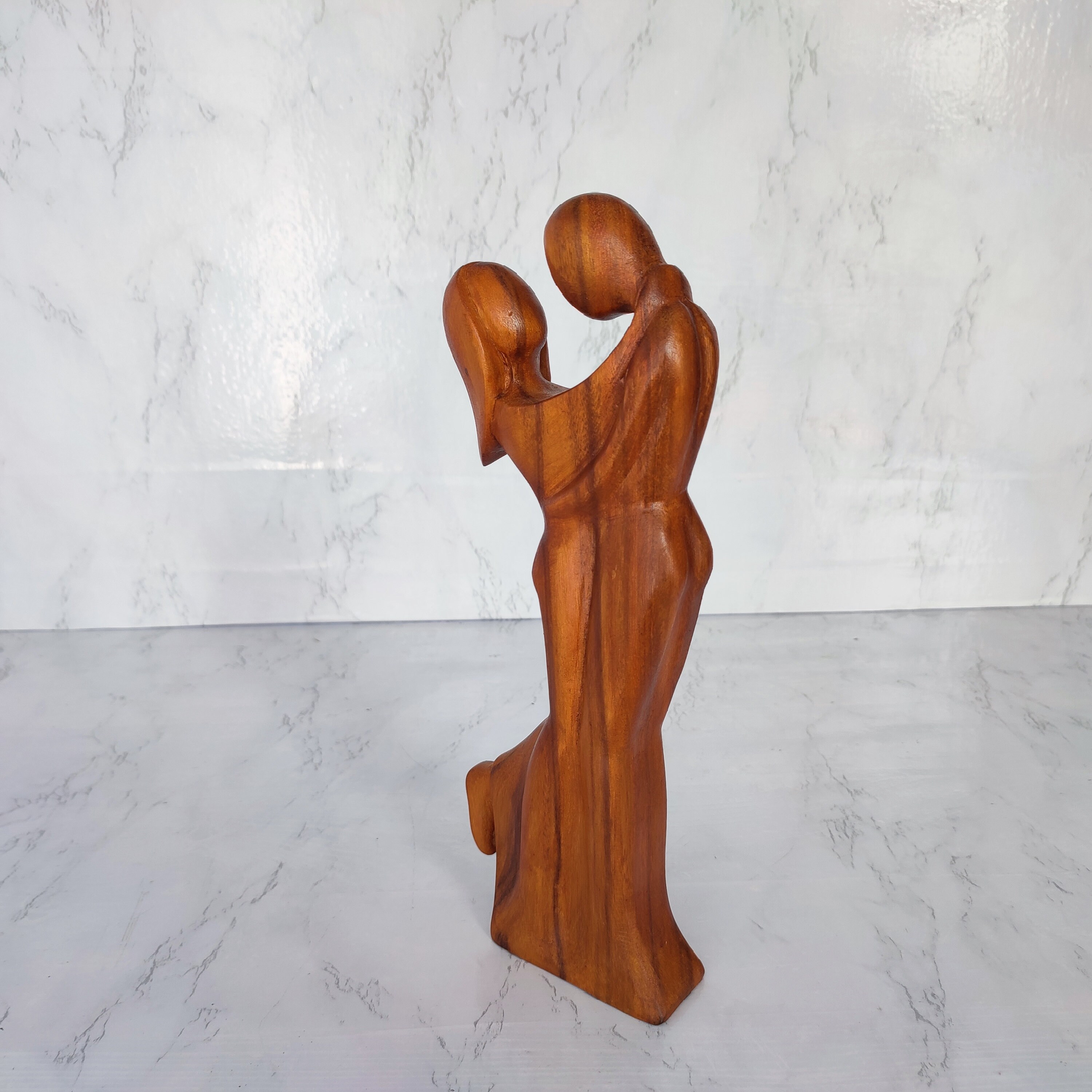 Jempinis Wood Dancing Couple Sculpture, Romantic Wedding Statue - Etsy
