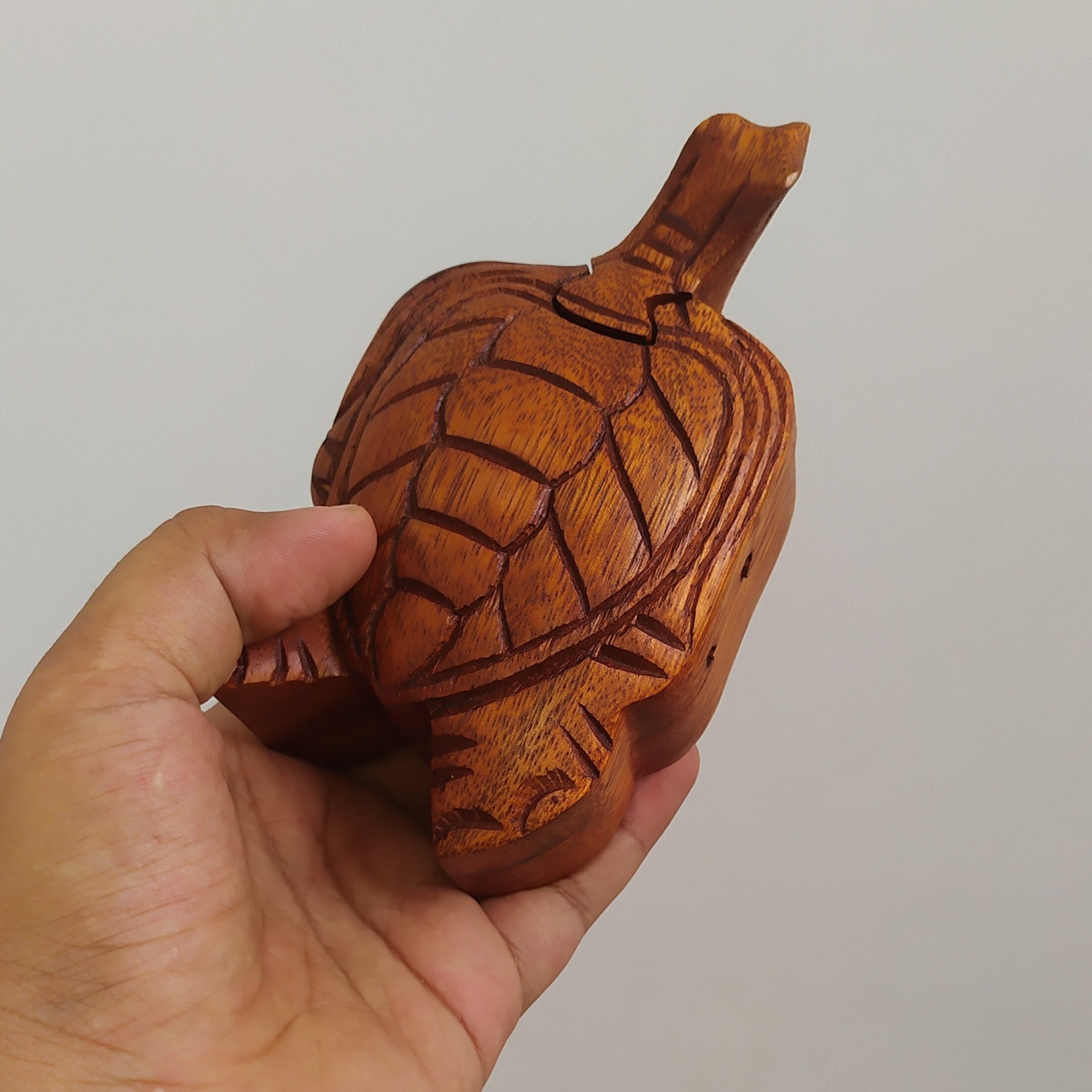 Beautiful Wooden Jewelry Box / Turtle Puzzle Box / Handcrafted Puzzle ...