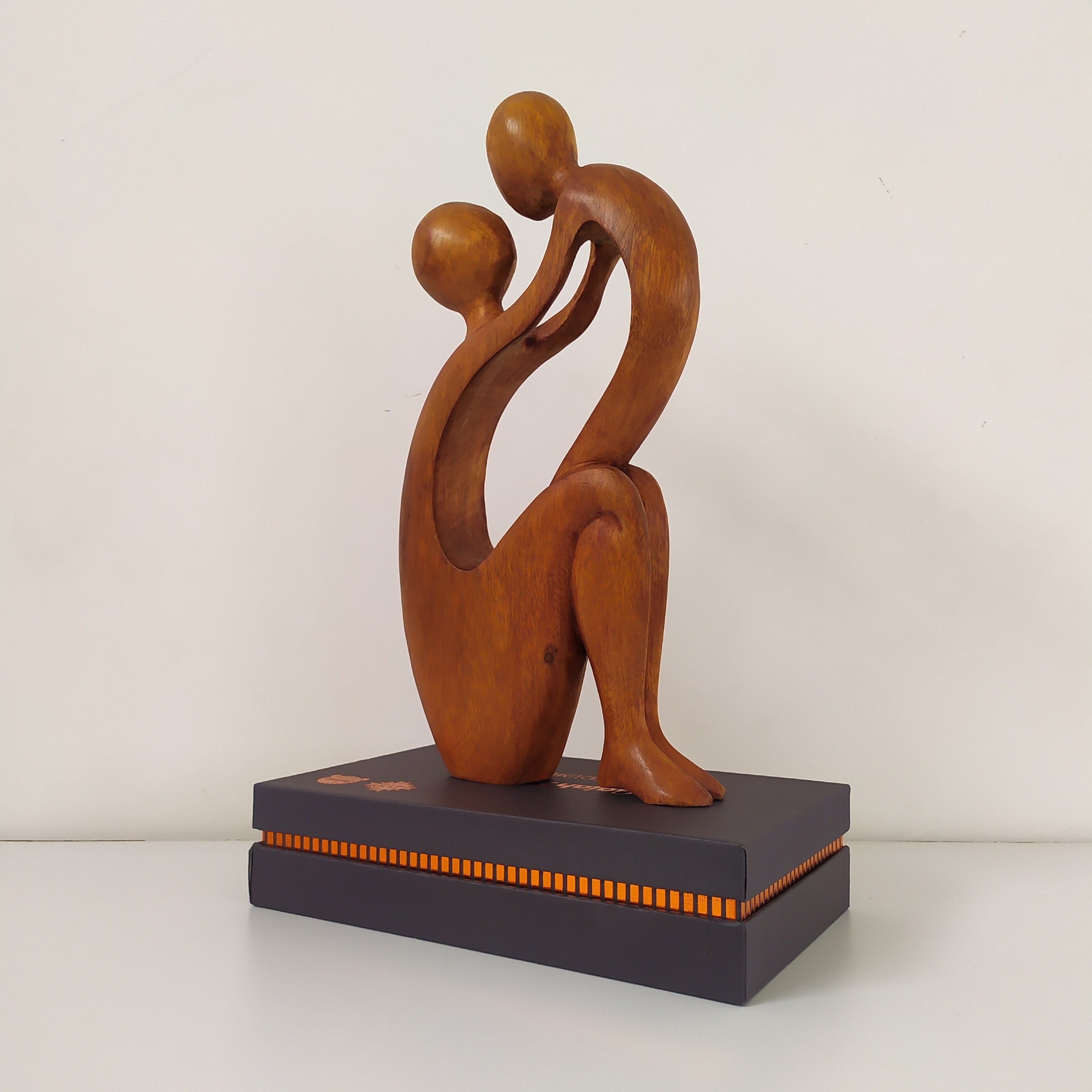 Mother and Child Abstract Hand Carved Wooden Sculpture 30 Cm - Etsy