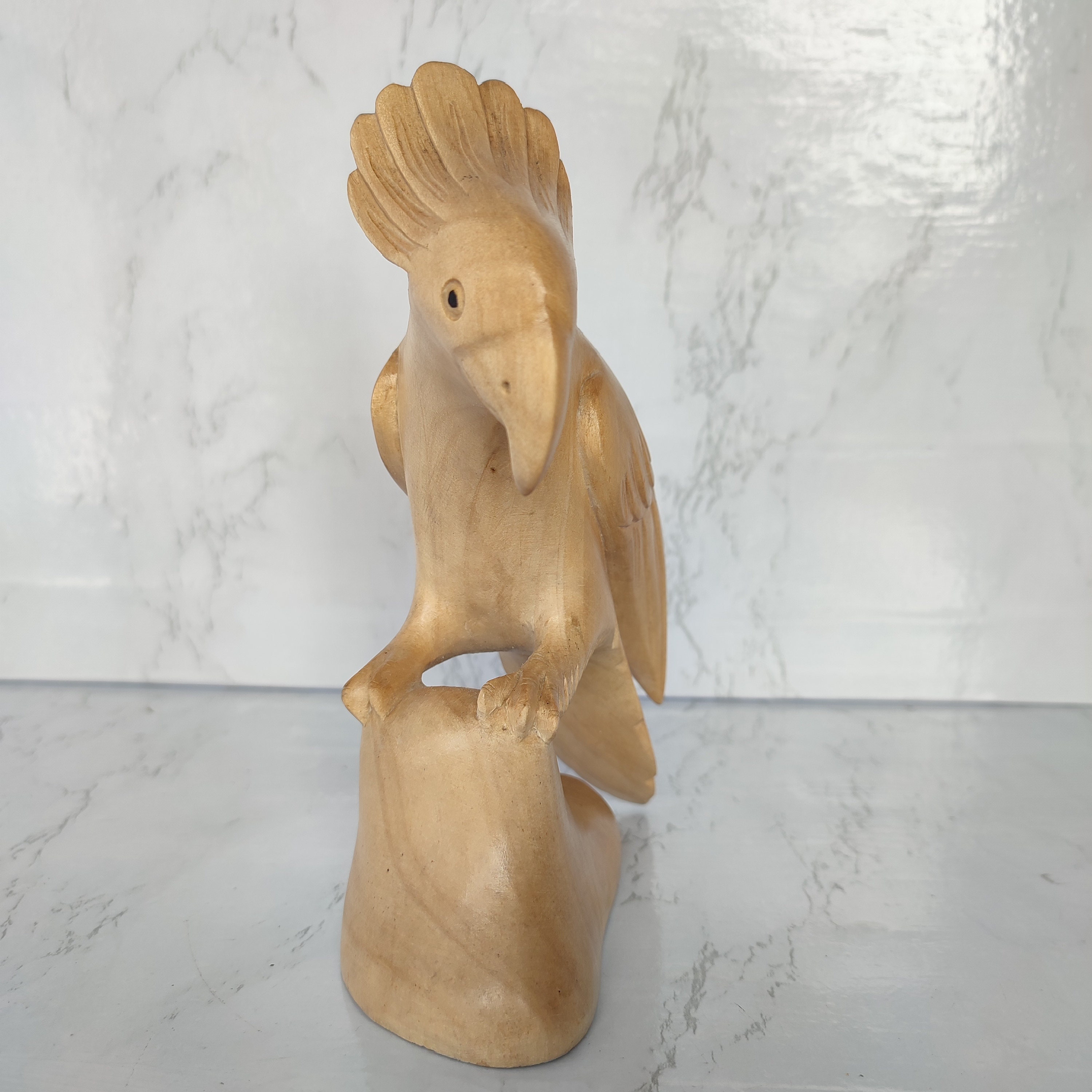 Wooden Parrot Sculpture, Carved Parrot, Parrot Figure - Etsy