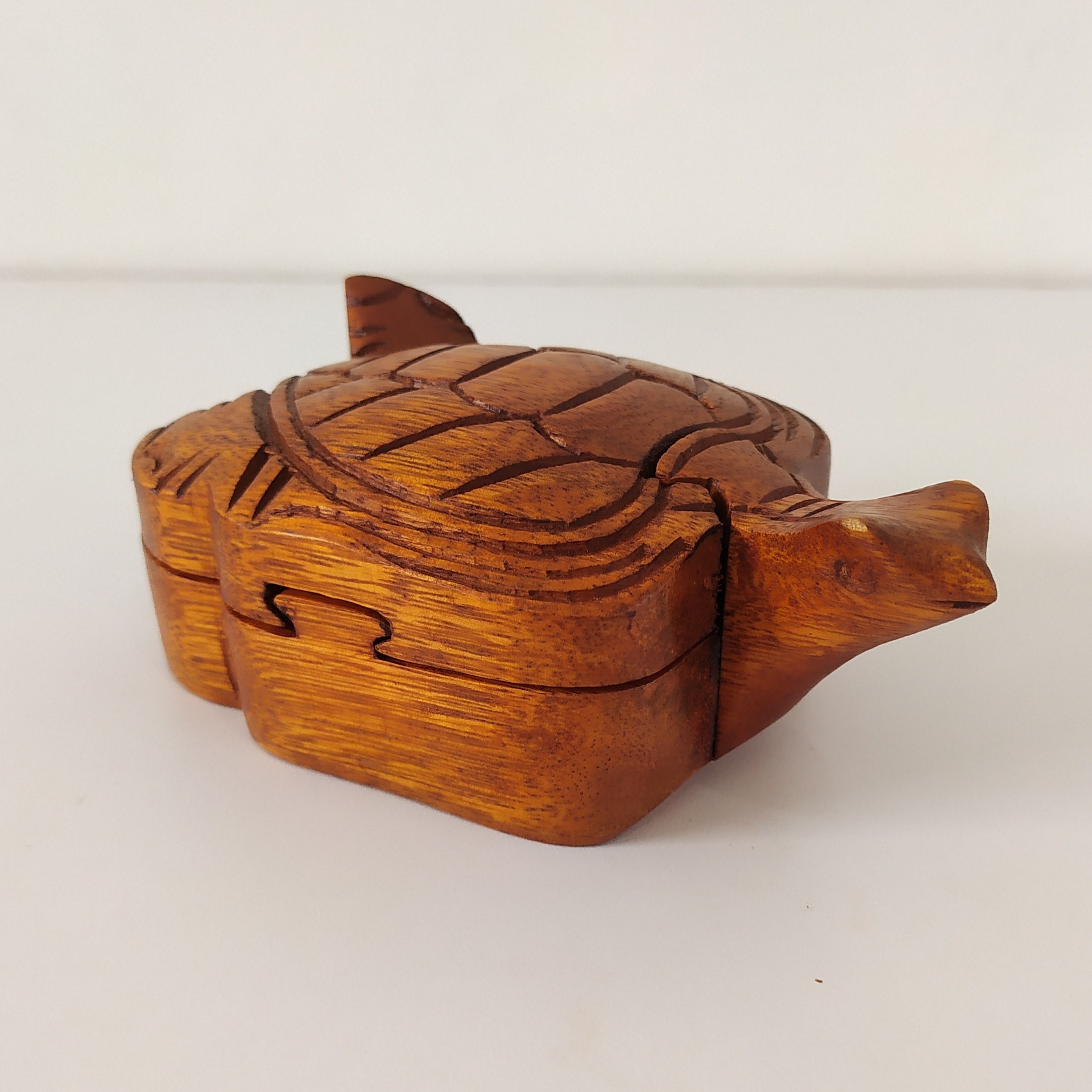 Handcrafted Beacon Wood Turtle Puzzle Box, Jewelry Box - Etsy