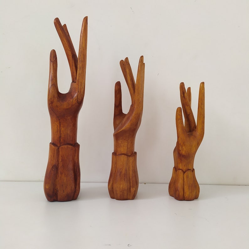 Hand Jewelry Display Wooden Hand Displays for Rings - Etsy