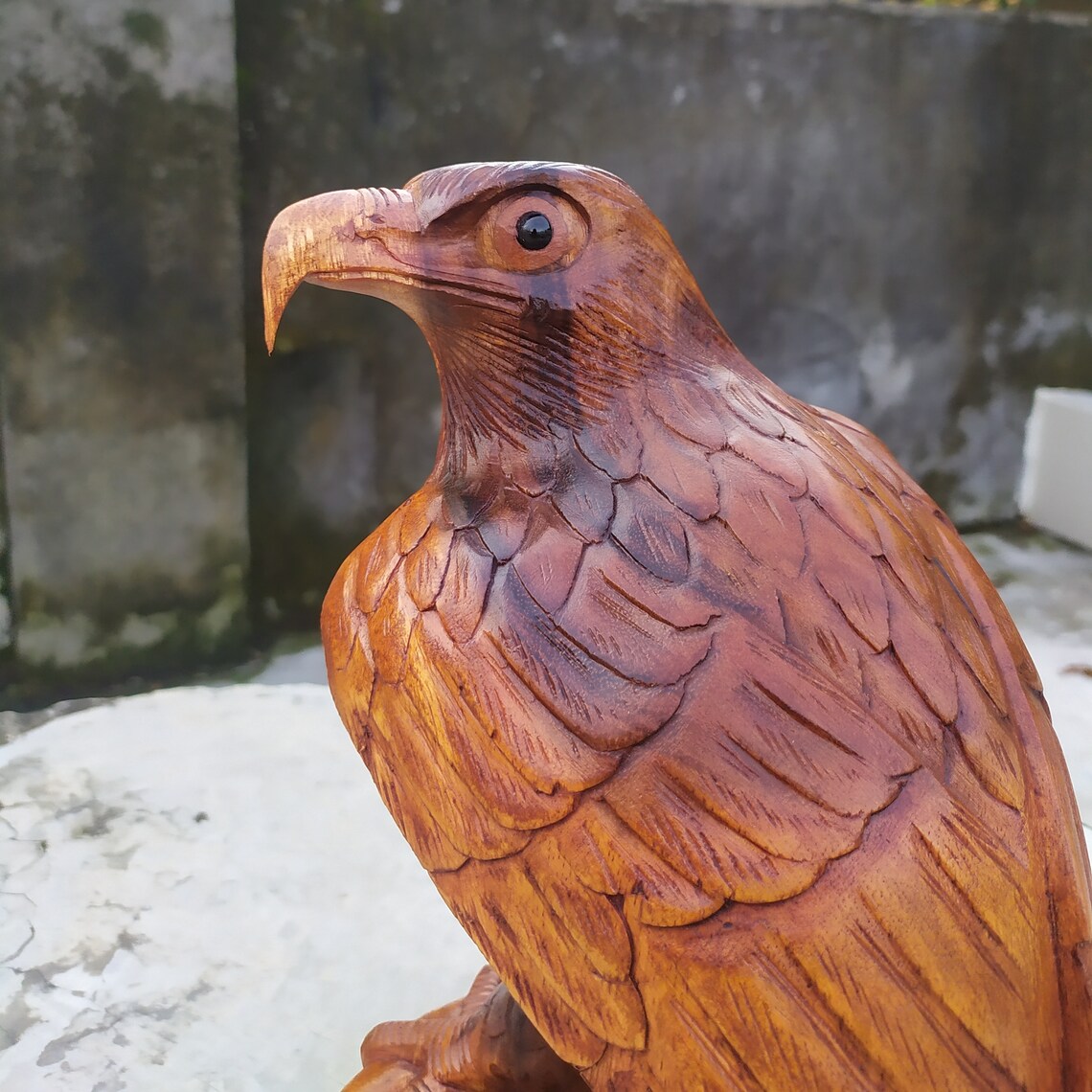 Big Wooden Eagle Carving - Etsy
