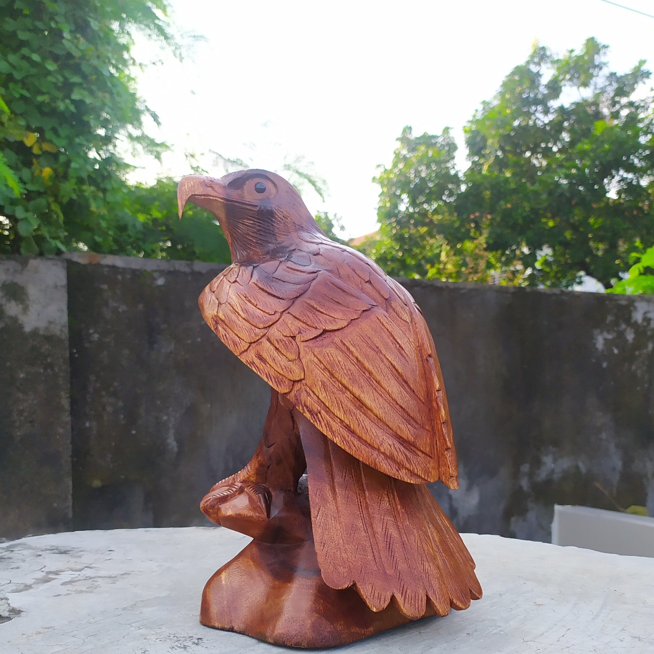 Big Wooden Eagle Carving - Etsy