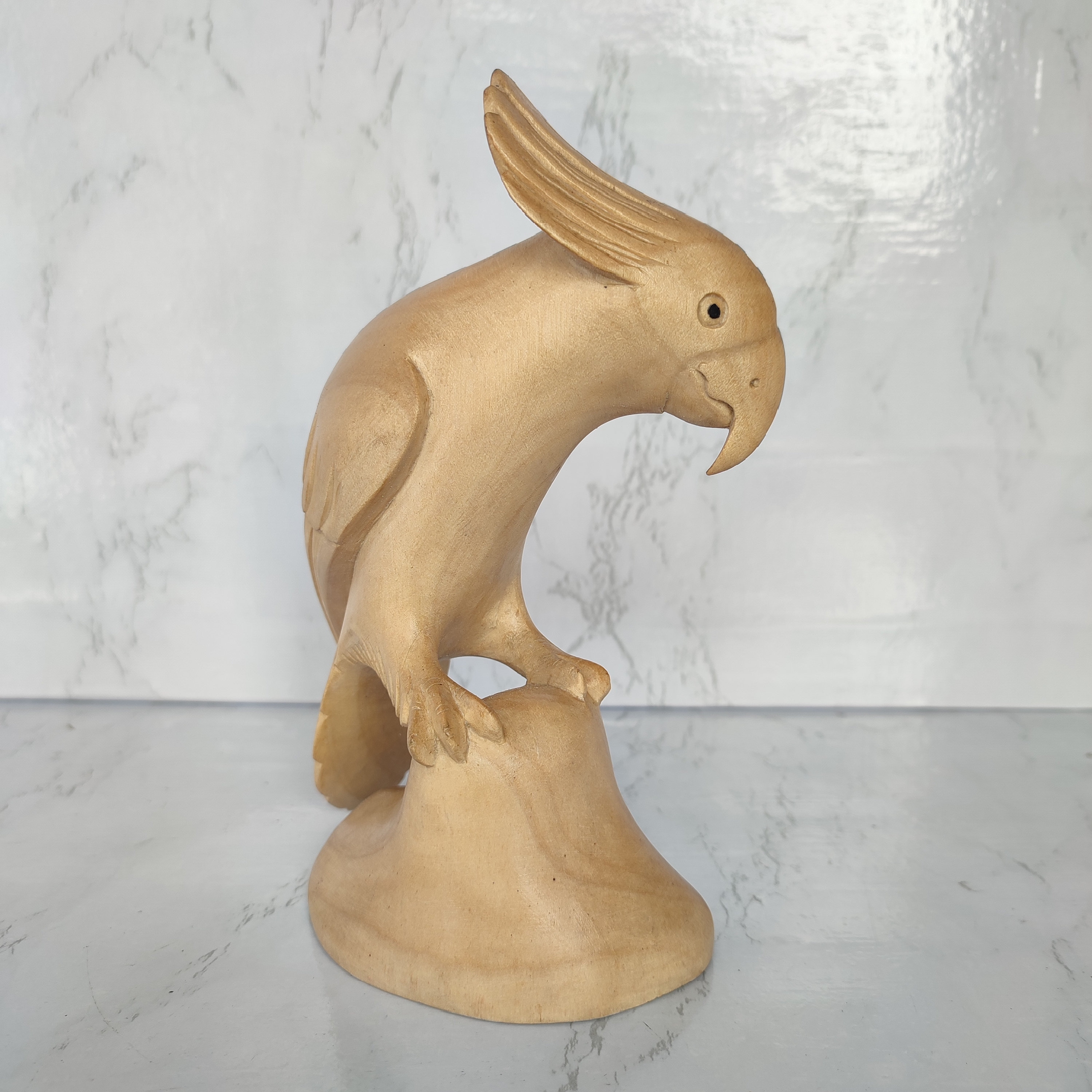 Wooden Parrot Sculpture, Carved Parrot, Parrot Figure - Etsy