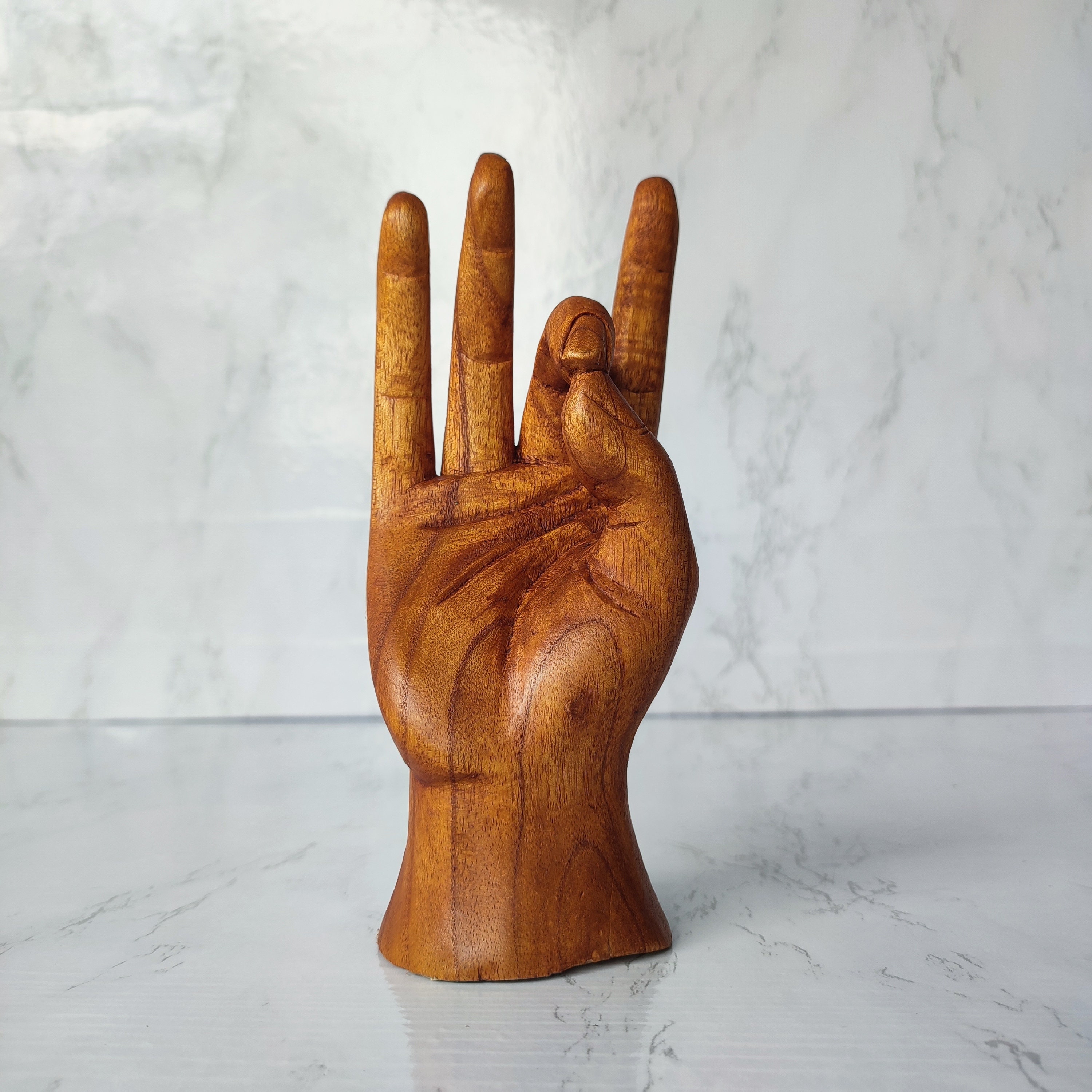 Mudra Hand Statue. Mudra Wood Sculpture. Hand Gesture Mudra Statue ...