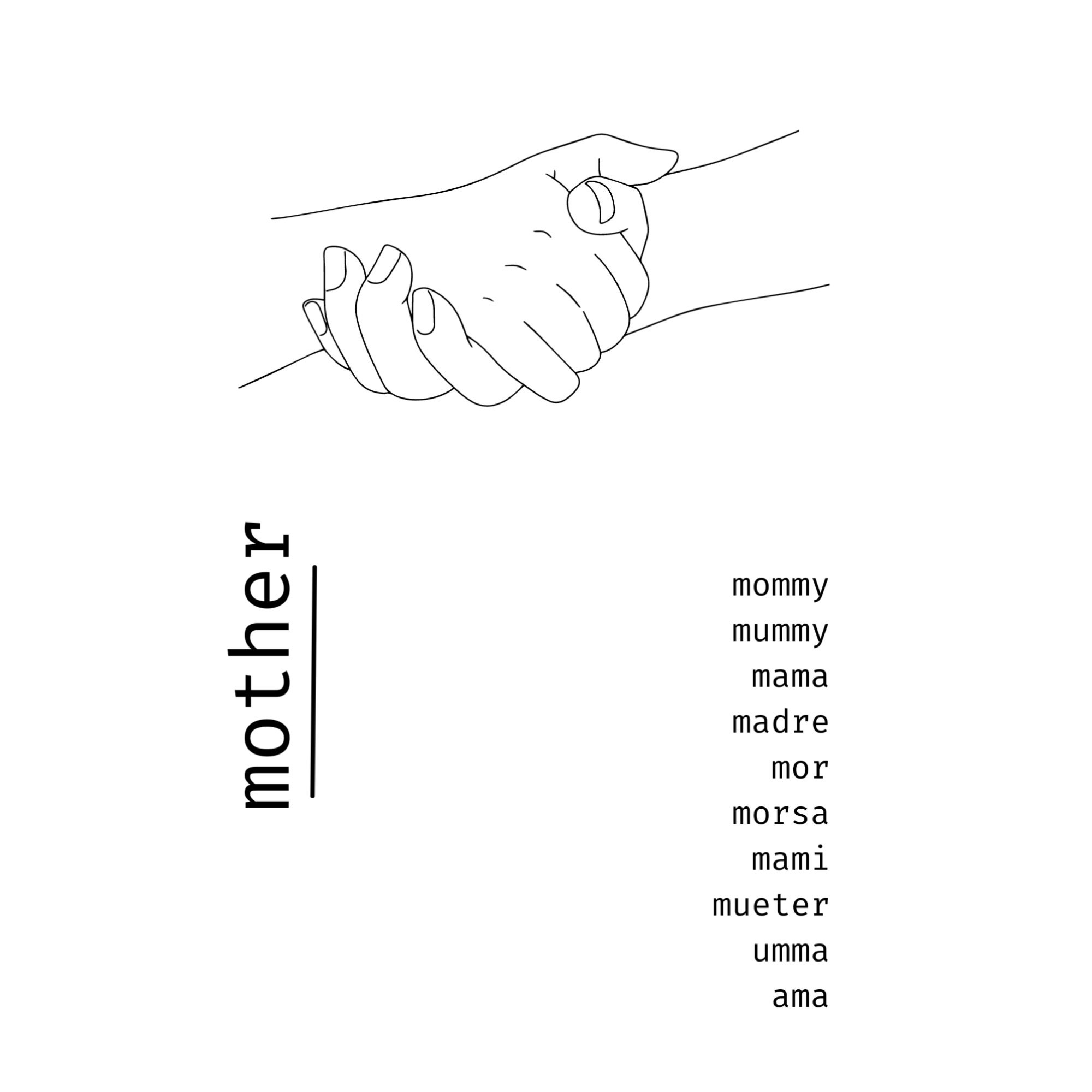 Printable Mother in Different Language, A Bundle Digital File, Mother's ...