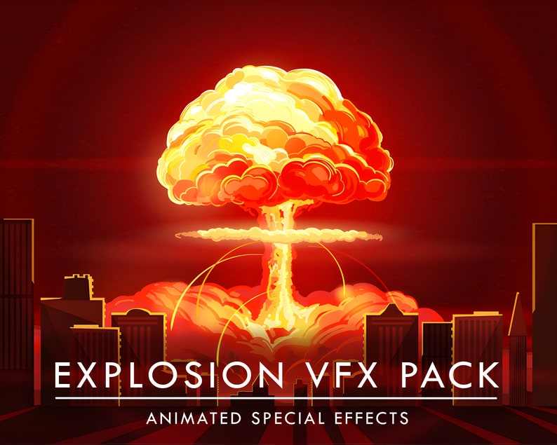 53 Explosion VFX Overlays, Animated Special Effects (PDF) - Etsy