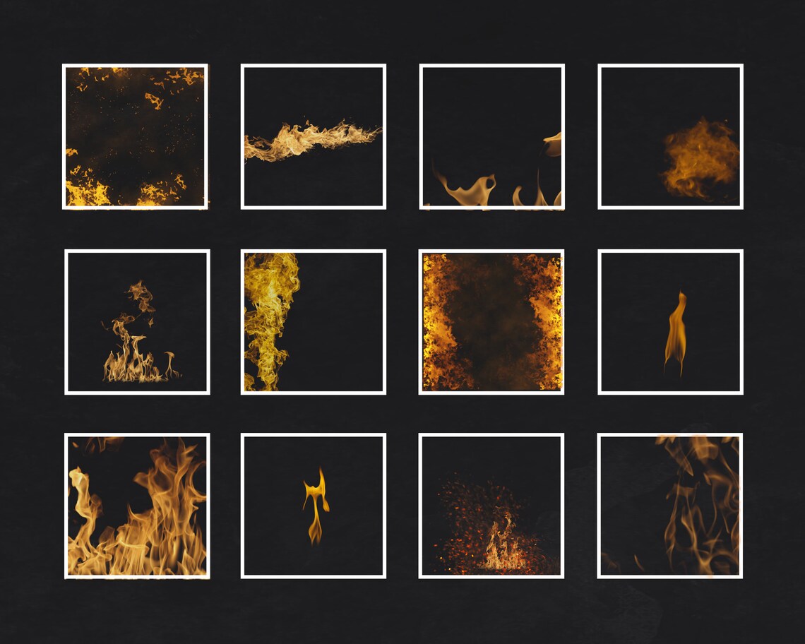 130 Real Fire Overlays for Editing Photos. Use as Overlays in Adobe ...