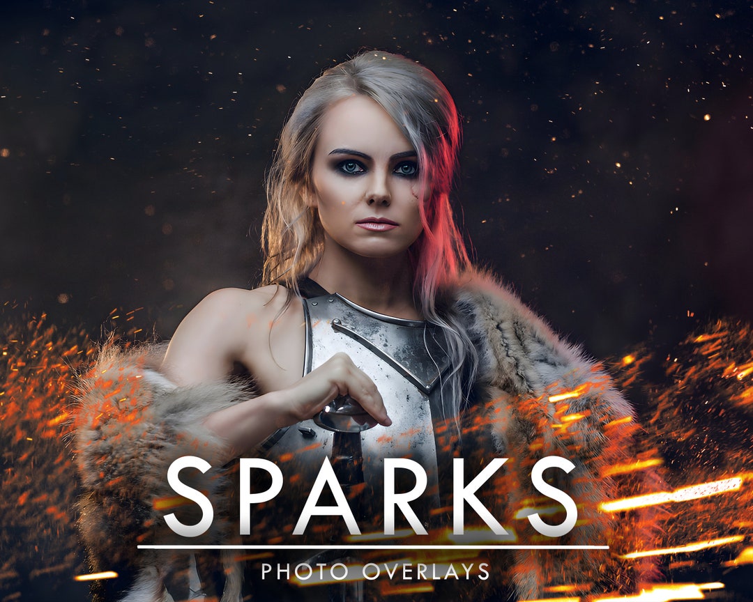 100 Real Sparks Overlays, Fire Overlays, Glitter, Sparkle, Adobe Photoshop, Photography - Etsy