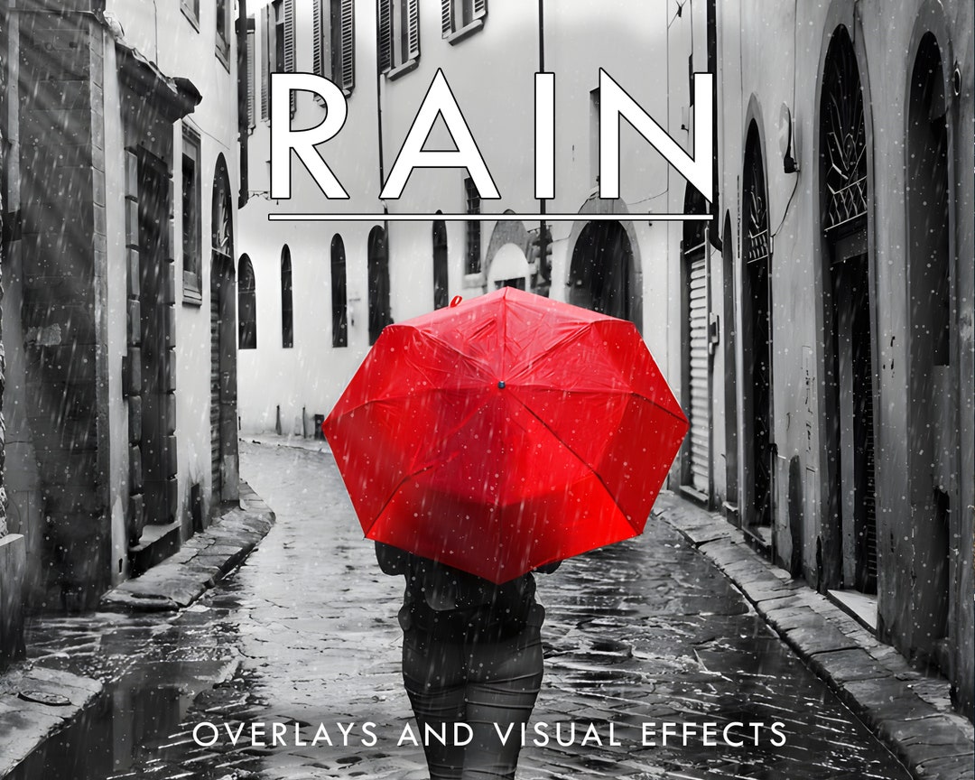 88 Rain Overlays and VFX for Editing Photos and Video. Use as Overlays ...