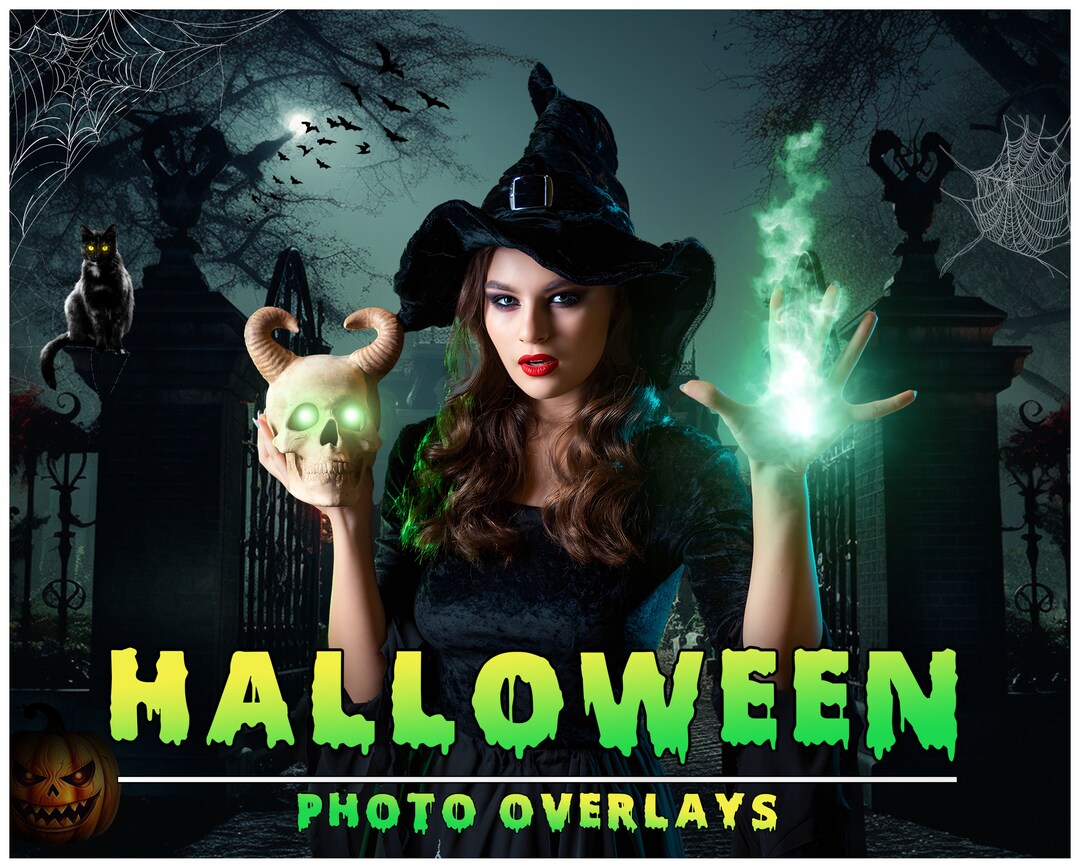 400 Halloween Overlays for Photos. Use Them in Adobe Photoshop ...