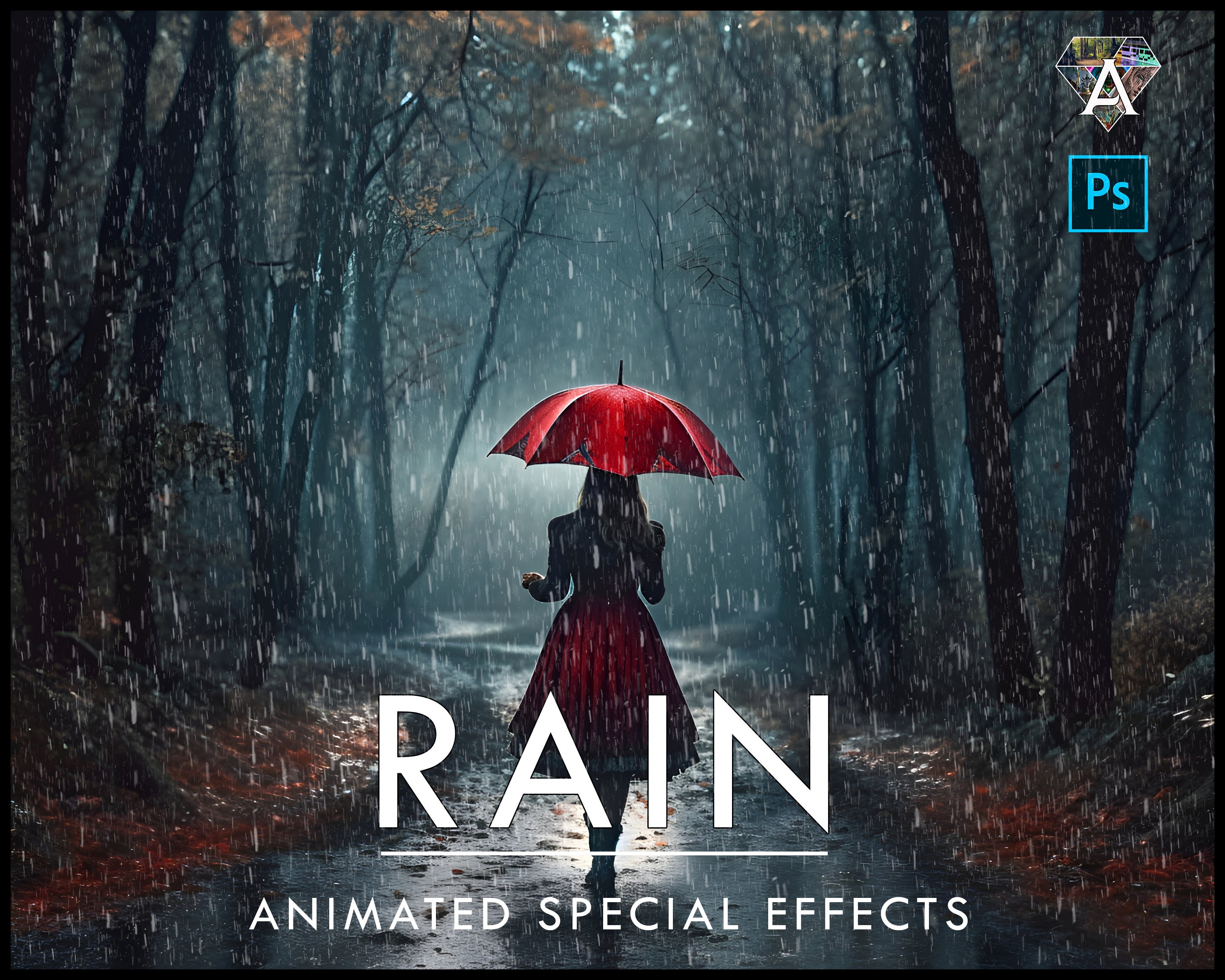 43 Rain VFX for Video Overlays. Use as Overlays for Storms and Weather ...