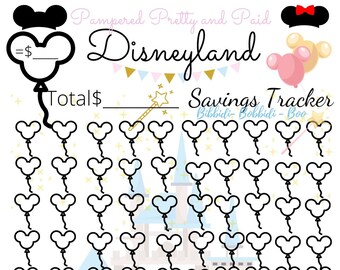Disneyland Savings Tracker - Etsy