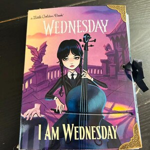 Upcycled Little Golden Book Junk Journal: Wednesday Theme, Velvet ...